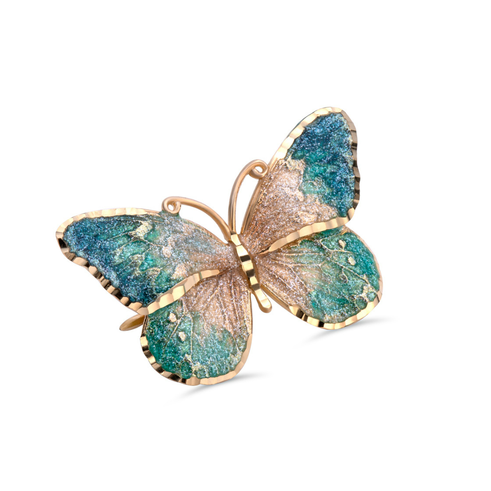 Broșă fluture din aur galben BR10 - Elegance Shop